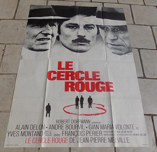 ALAIN DELON ANCIENNE Affiche Le Cercle Rouge 120 x 160 cm. EUR 90,00 ...