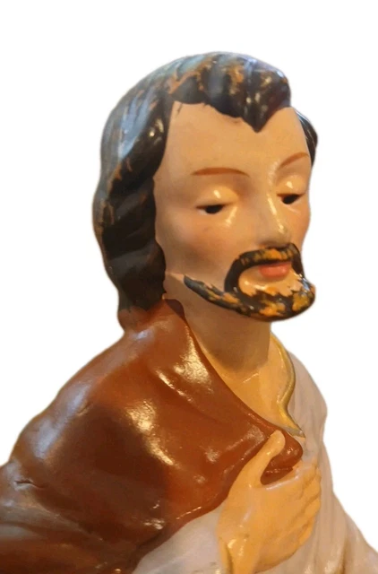 VINTAGE FONTANINI JOSEPH Nativity Figure Italy Papier Mache 8inch ...