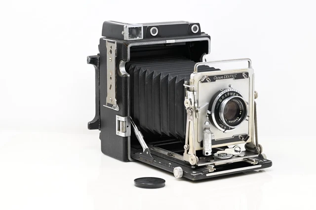 GRAFLEX CROWN GRAPHIC 4x5 w/ Optar 135mm f/4.7 Lens [Parts/Repair] #B39 ...