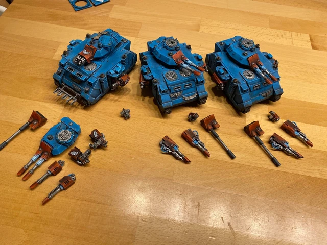 3X SPACE MARINE Predator Baal Warhammer 40k 30k magnetisiert alle ...