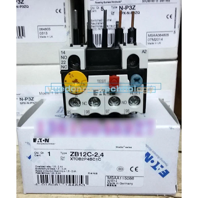 ONE EATON MOELLER ZB12C-2,4 Overload Relay ZB12C-2.4 New $37.89 - PicClick