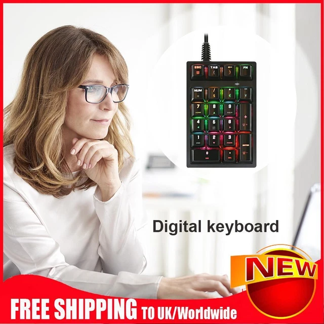 21 KEY MECHANICAL Keyboard Ergonomic Wired Keyboard Sensitive for ...