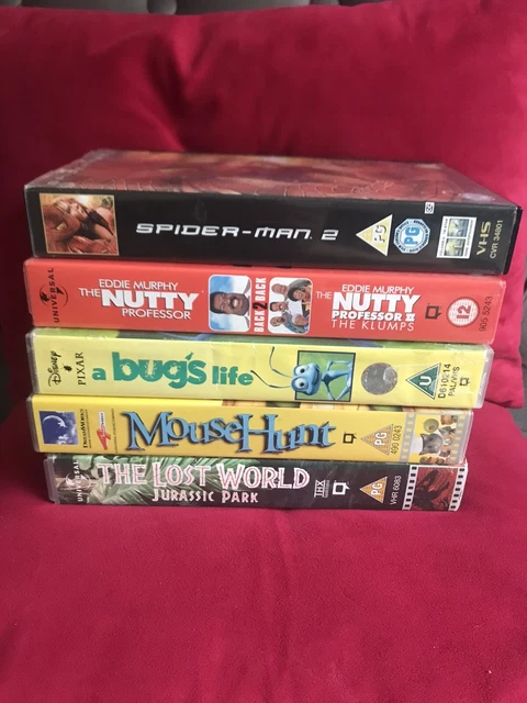VHS VIDEO BUNDLE childrens SpiderMan Jurassic Disney 5 X Films £4.00 ...