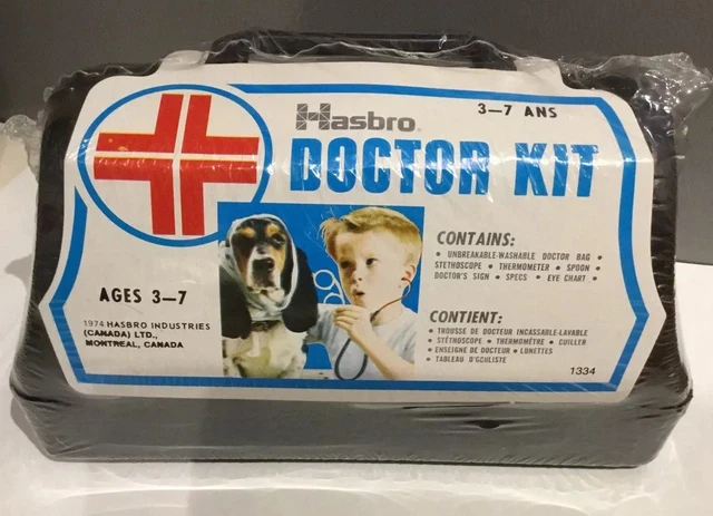 VINTAGE 1974 HASBRO Pretend Play Doctor Kit Medical Bag NOS $17.50 ...