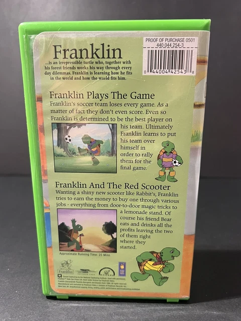 FRANKLIN PLAYS THE Game VHS, 1998 Franklin Turtle Soccer Game ~ Rare ...