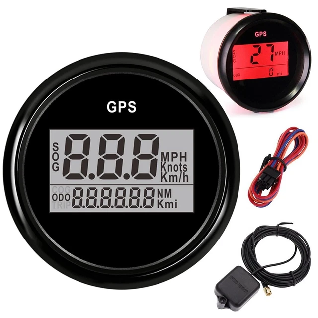52MM DIGITAL GPS Speedometer Gauge 0~999 Odometer MPH Km/h For Boat Car ...