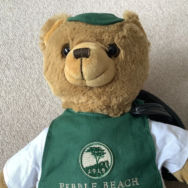 LARGE TEDDY BEAR From Pebble Beach Named Caddy Bear Vgc £8.64 - PicClick UK