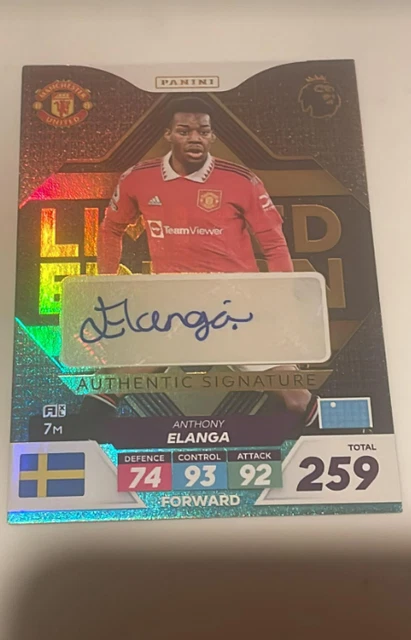 PANINI ADRENALYN XL Plus 2023 Anthony Elanga Authentic Signature ...