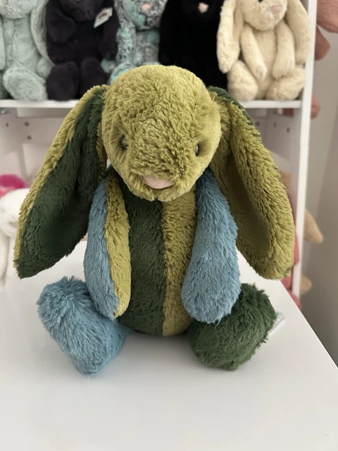 JELLYCAT BASHFUL PATCHWORK Basil Bunny with Tags - Rare and Retired £ ...