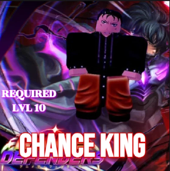 ANIME DEFENDERS CHANCE KING ROBLOX EUR 17,86 - PicClick FR