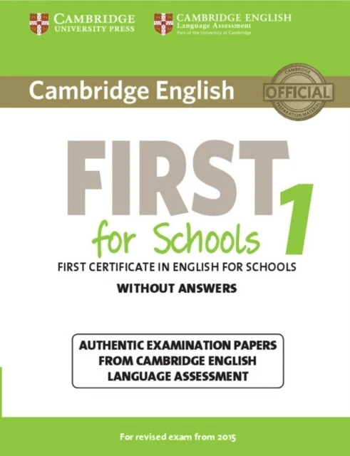 CAMBRIDGE ENGLISH FIRST for Schools 1 pour examen révisé de 2015 Stude ...