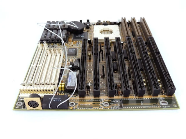 BIOSTAR 1433UIV VINTAGE Motherboard Socket 3 PC UMC Chip 256KB Cache £ ...