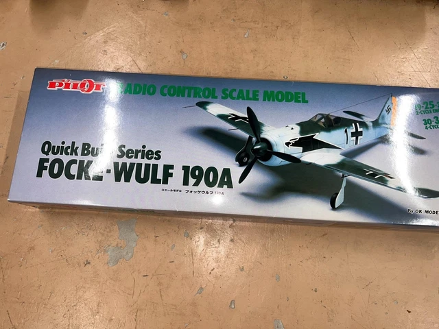 PILOT OK FOCKE Wulf 190A Scale Remote Control Model Boxed 45" £155.00 ...