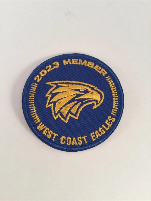 AFL WEST COAST Eagles Football Club Member 2023 Membership Badge cloth ...