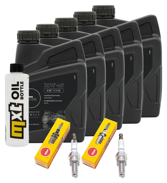 INSPECTION PACKAGE MXT 5 liter engine oil AVISTA OIL 20W-50 + 2x spark ...