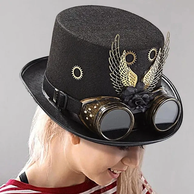 STEAMPUNK TOP HAT Vintage and Gear Hat Fancy Costume Retro Victorian ...