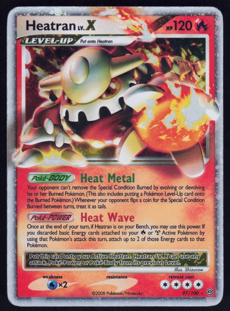 HEATRAN LV X 97/100 Pokemon Diamond & Pearl Stormfront English Holo ...