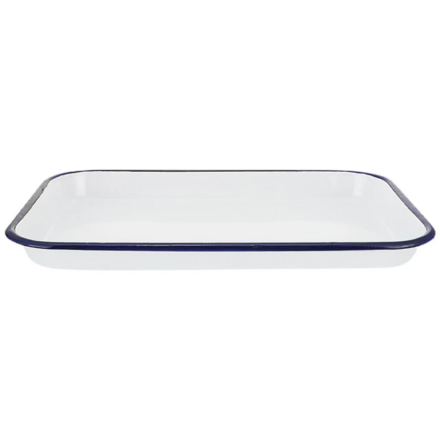 MULTI-FUNCTIONAL ENAMEL TRAY Laboratory Pan Deep-edged Food £26.29 ...