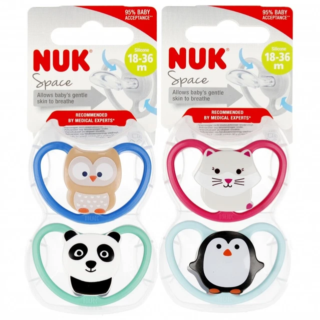 4008600314738 NUK SMOCZEK uspokajający silikonowy 18-36m Space mix wzorów 107395 EUR 6,48 ...