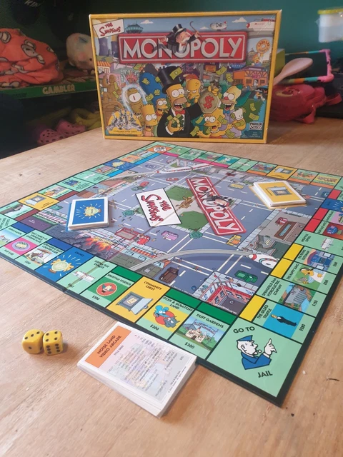 THE SIMPSONS MONOPOLY Board Game by Parker Brothers | Complete £14.00 ...