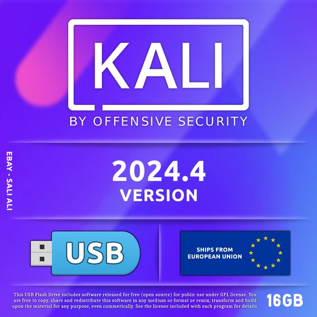KALI LINUX 2024.4 Linux Live Bootable USB Flash Drive Full Install 64 ...