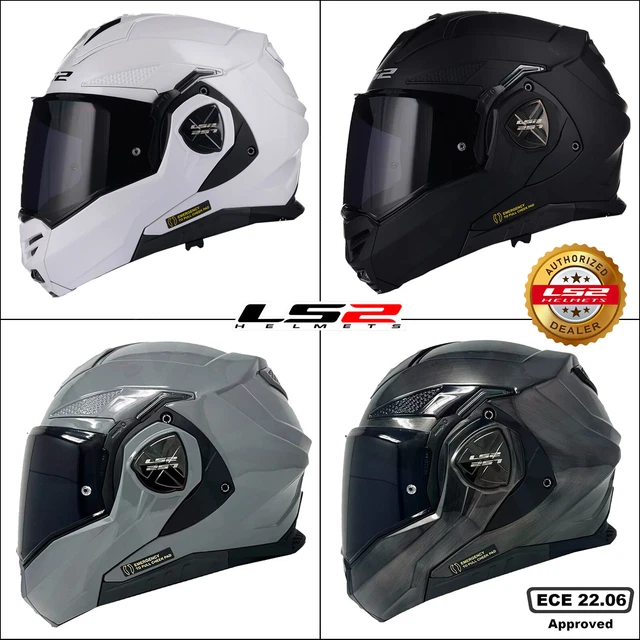 LS2 FF901 ADVANT X Plain Flip Over Motorcycle Helmet Flip Front Black ...