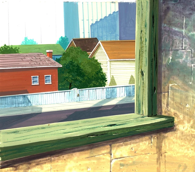 ORIGINAL HAND PAINTED Animation Production Cel & Painted Background ...