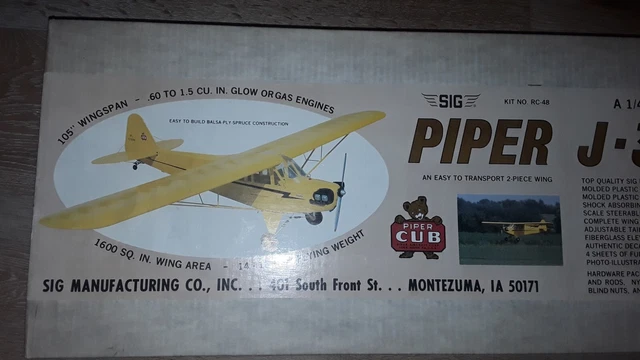 RC PLANE KIT - Sig Piper J3 Cub Kit 1/4 Scale £235.00 - PicClick UK