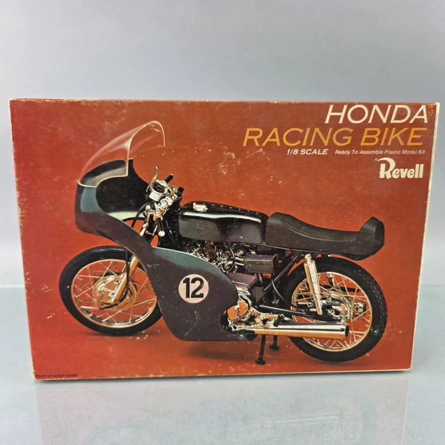 REVELL HONDA RACING Bike 1/8 Scale Model Kit H-1234 Vintage 1966 ...
