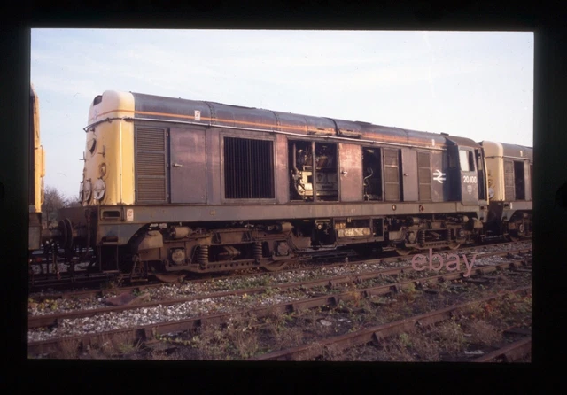 ORIGINAL 35MM SLIDE- Class 20 - 20100 at Stanton Gate Sidings 12.11.89 ...