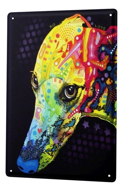 CARTEL LETRERO DE Chapa Refugio De AnimAles Galgo pintado EUR 14,99 ...