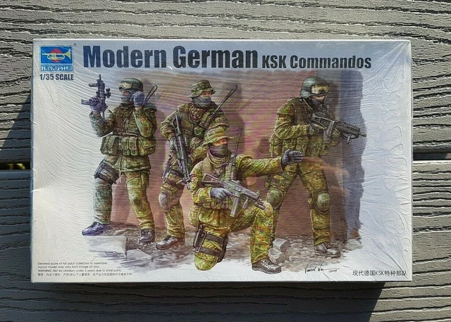 TRUMPETER 1/35 MODERN German Ksk Commandos Infantry Soldiers 4 Figures ...