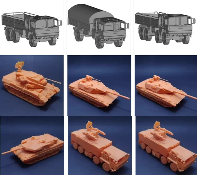 RESIN KIT 1/72/144 German KF MAN Military main station tank printed ...