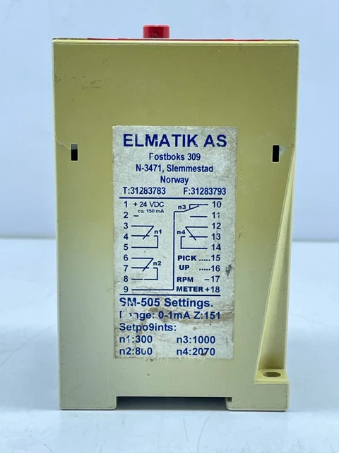 MONITEUR DE VITESSE Elmatic AS SM-505 0-1mA Z:151 EUR 188,89 - PicClick FR