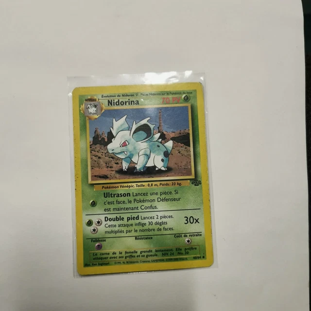 CARTE POKÉMON NIDORINA 40/64 Edition 2 Jungle Wizards FR Exc EUR 3,32 - PicClick FR