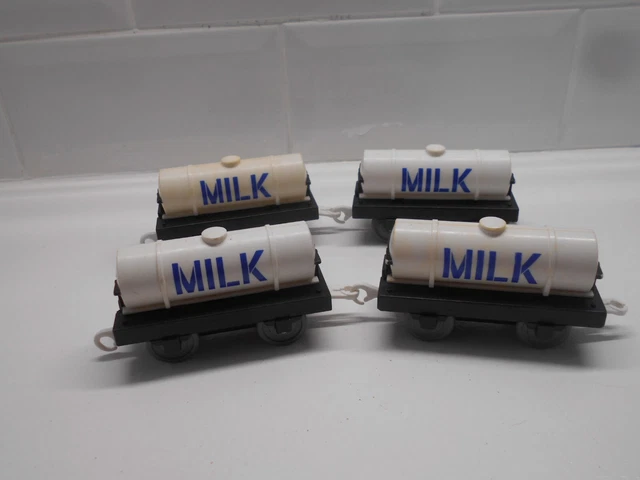 TOMY TRACKMASTER THOMAS the tank engine 4 milk tankers £7.99 - PicClick UK