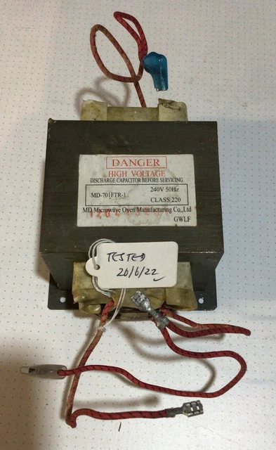 HIGH VOLTAGE MICROWAVE Transformer MD-701 FTR -1 fits various ...