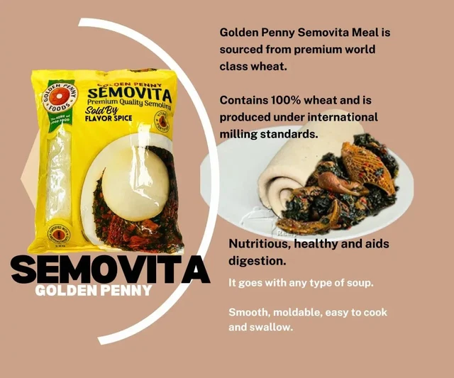 GOLDEN PENNY SEMOVITA 2kg Premium African Semolina Flour ideal African ...
