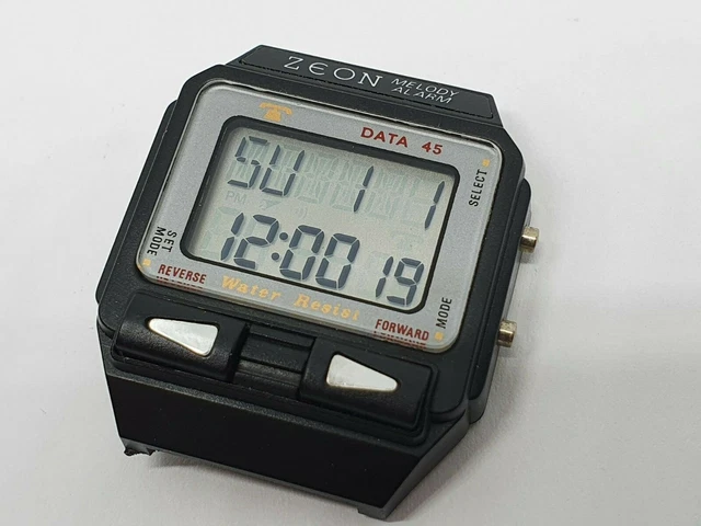 VINTAGE DIGITAL WATCH Zeon Melody Alarm Data 45 £156.72 - PicClick UK