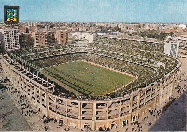CARTOLINA - MADRID - Estadio Santiago Bernabeu - viag. 1967 per Broni ...