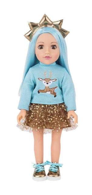 DESIGNAFRIEND GOLDIE CHRISTMAS Doll Connie Friend 18 Inch Winter Blue ...
