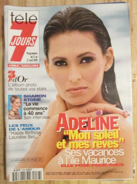 PROGRAMME TÉLÉVISION TÉLÉ 7 JOURS N° 1976 du 11 au 17 Avril 1998 ADELINE STONE EUR 4,50 ...