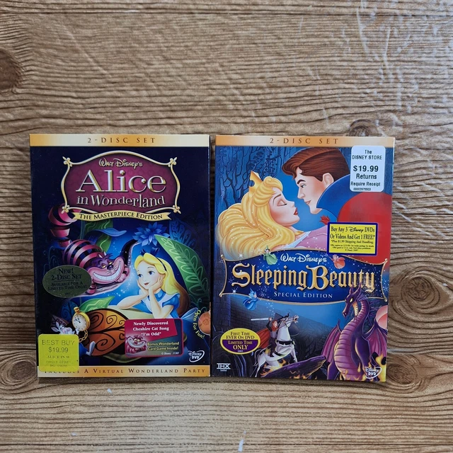 Alice In Wonderland Sleeping Beauty Special Edition Dvd Lot With