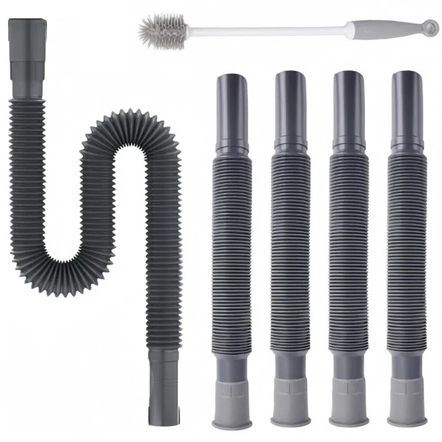 4 PACK COLLAPSIBLE Flexible Caravan Motorhome Drainage Waste Pipes with ...