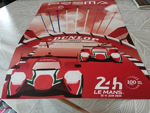 24 HEURES DU MANS 2023 AFFICHE PREMA RACING 9 et 63 CENTENAIRE LE MANS ...
