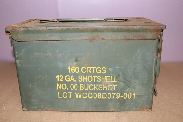 VINTAGE WWII ARMY 12 Gauge Trench Gun Shotgun Shells 00 Buckshot Metal ...