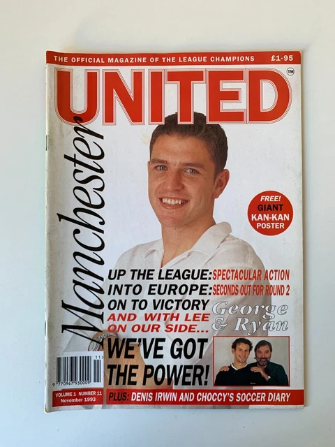 MANCHESTER UNITED OFFICIAL MAGAZINE Vol 1 No 11 November 1993 FOOTBALL ...