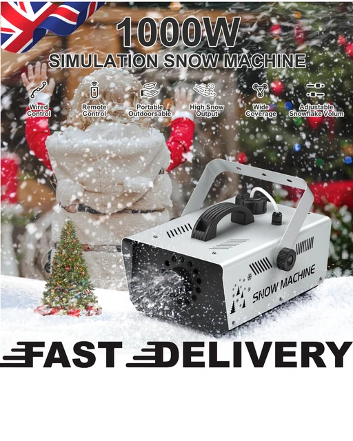 SNOW MACHINE, 1000W High Output Snow Maker for Outdoors Christmas with ...