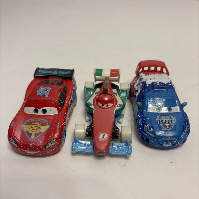 DISNEY CARS ICE Racers Diecast 1:55 Raoul Caroule Lightning McQueen ...
