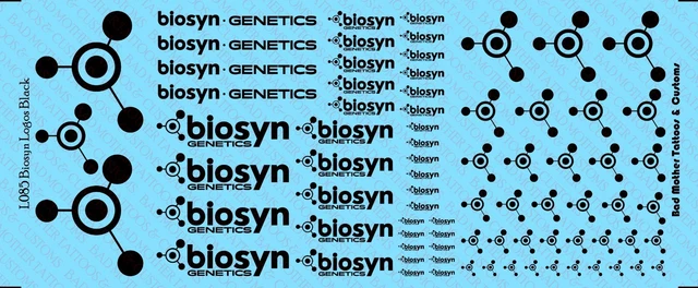 BIOSYN GENETICS LOGOS from Jurassic Park - Waterslide Decals for Action ...